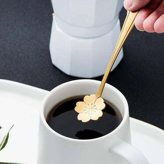 ArtZ® 8-piece Stainless Steel Flower Teaspoon Set – ArtZMiami