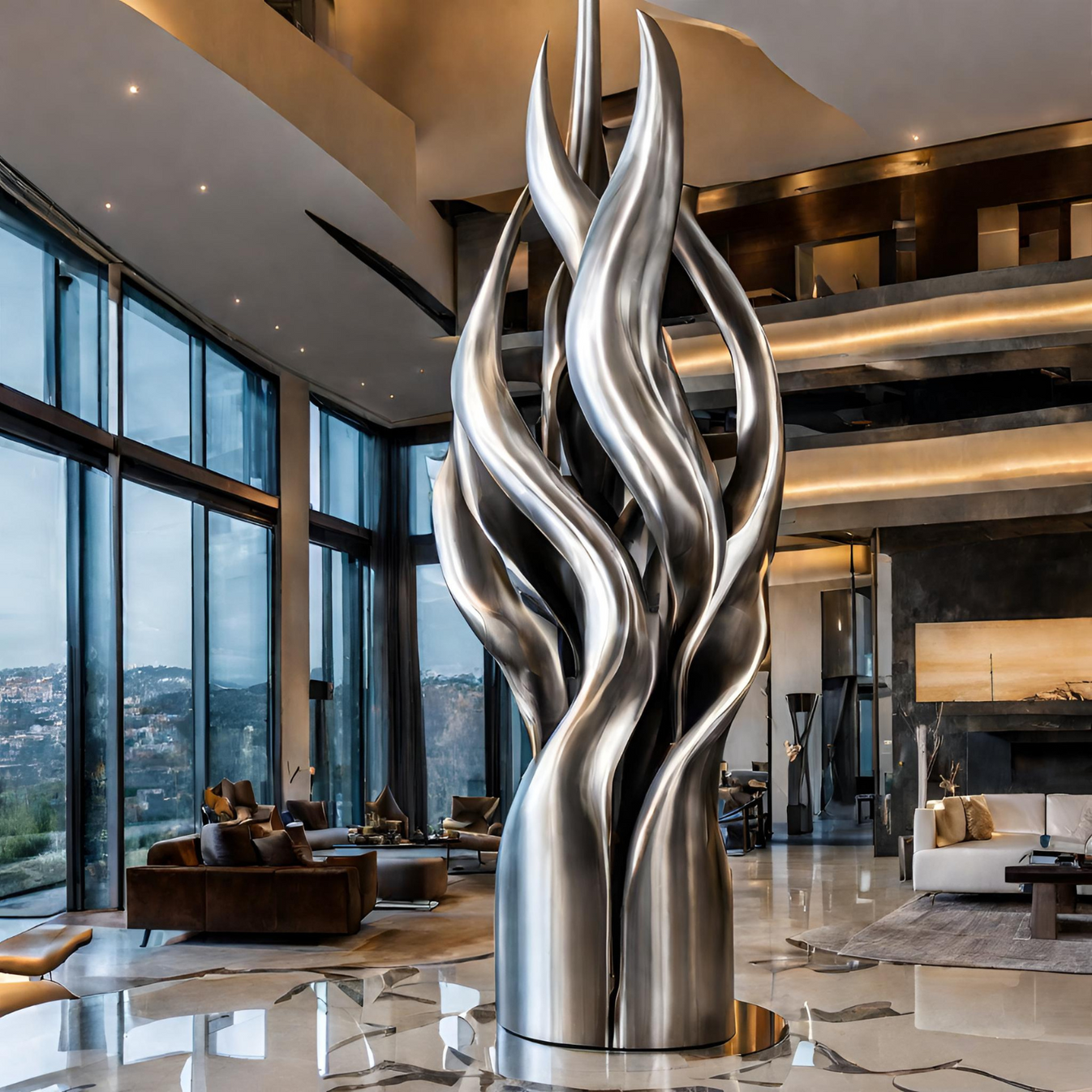 ArtZ® Stainless Steel Flame Sculpture – ArtZMiami