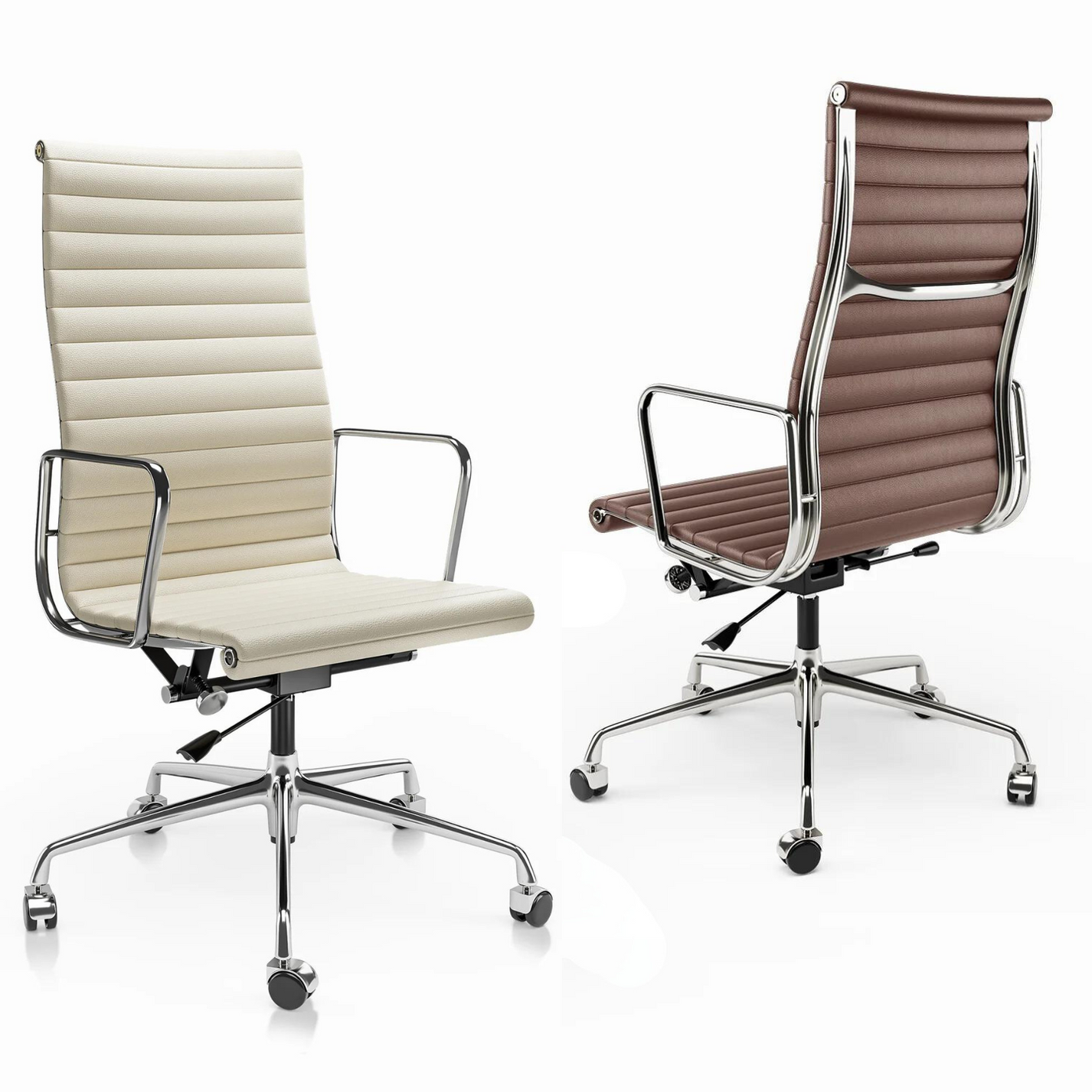 ArtZ® Nordic Design Leather Executive Office Chair – ArtZMiami