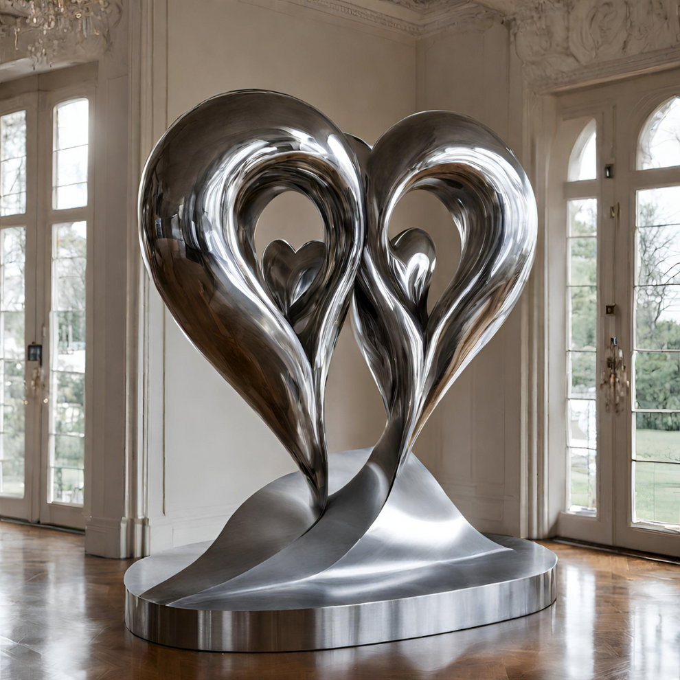 ArtZ® Stainless Steel Abstract Heart Sculpture – ArtZMiami