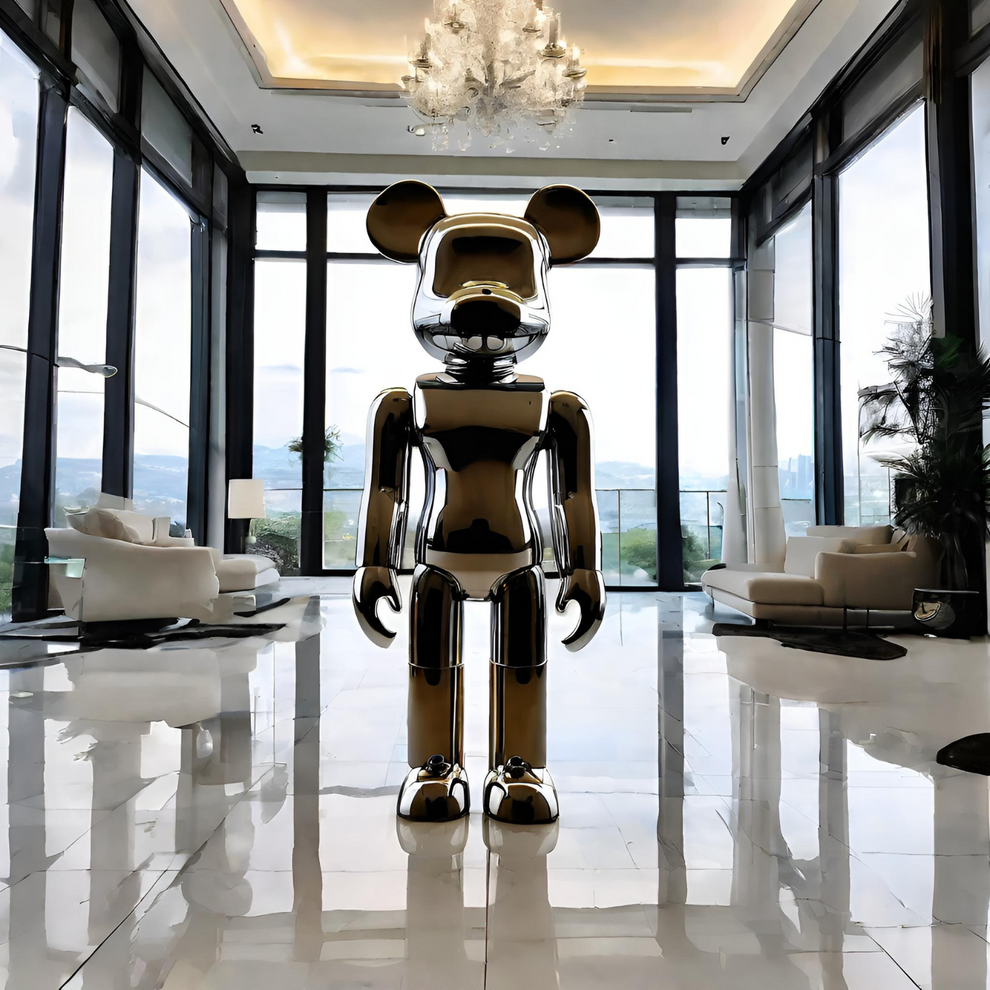 OSO Stainless Steel Bear Sculpture – ArtZMiami