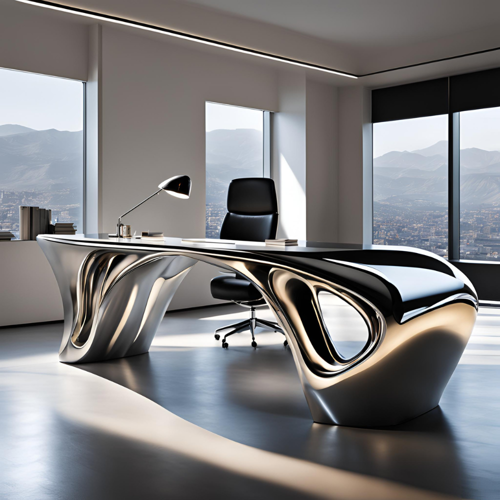 OSO Stainless Steel Flow Office Desk – ArtZMiami
