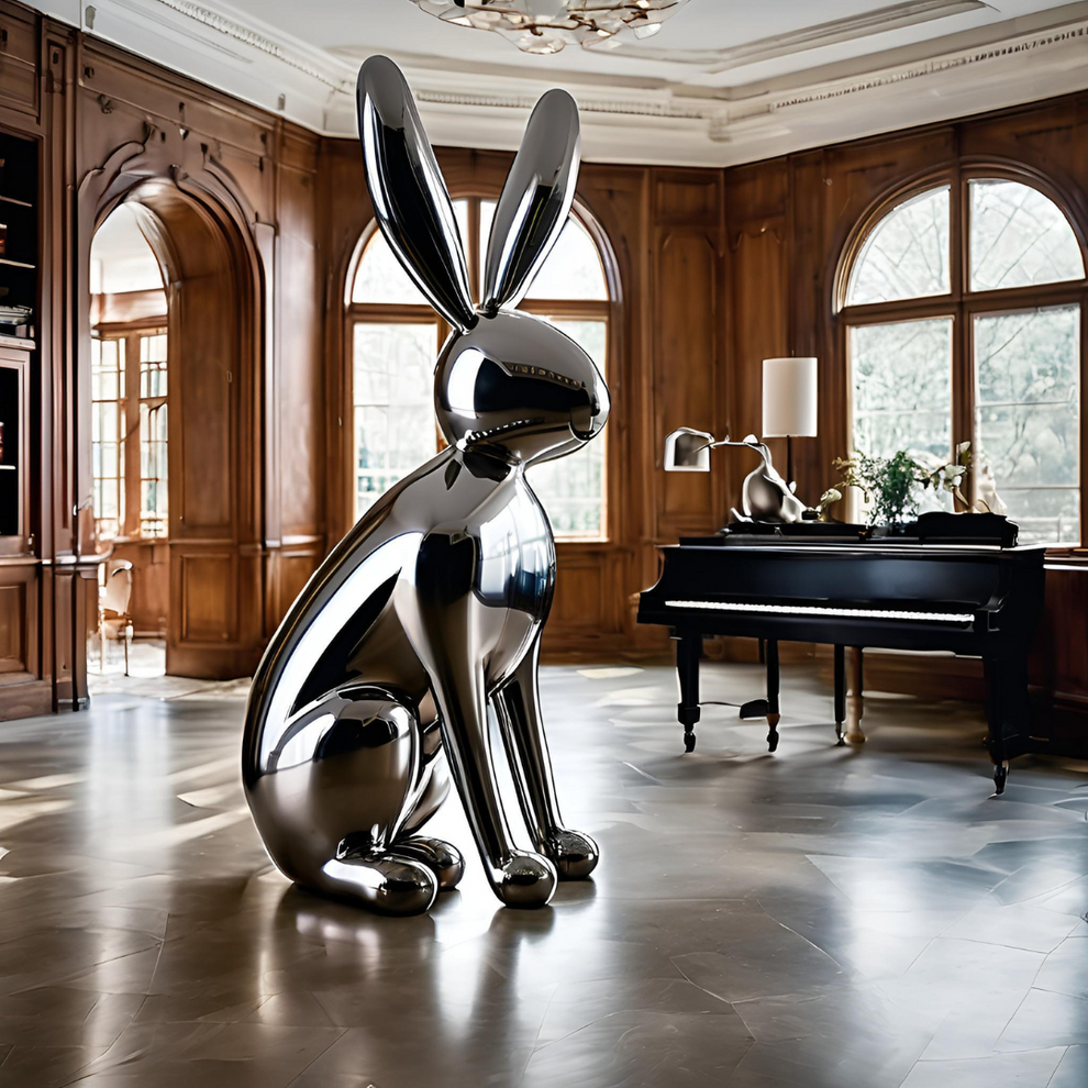 ArtZ® Stainless Steel Rabbit Sculpture – ArtZMiami