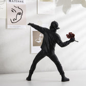 ArtZ® Man Throwing Flowers Sculpture – ArtZMiami