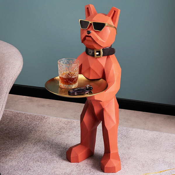 ArtZ® Bulldog Nordic Sculpture Tray Table – ArtZMiami
