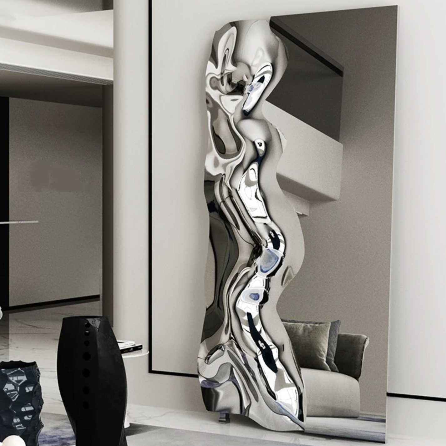 ArtZ® Stainless Steel Lava Mirror – ArtZMiami