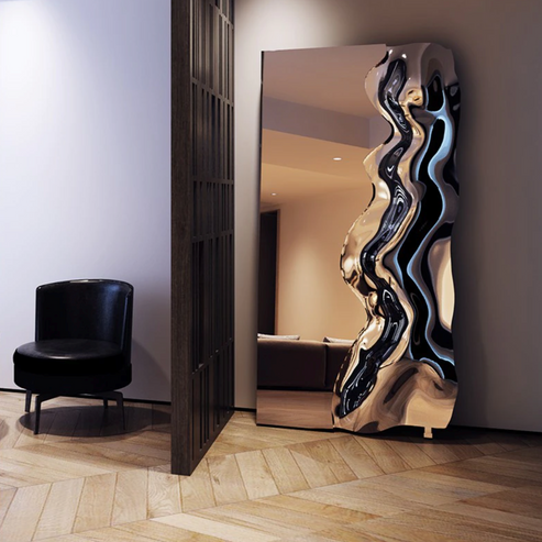 ArtZ® Stainless Steel Lava Mirror – ArtZMiami