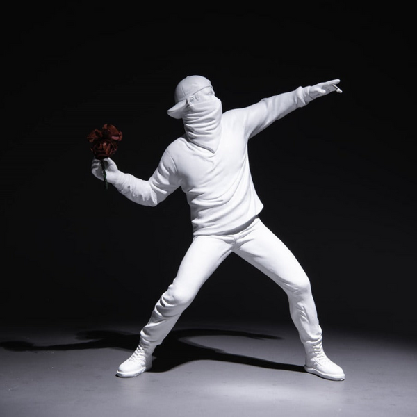 ArtZ® Man Throwing Flowers Sculpture – ArtZMiami